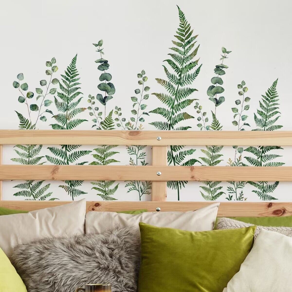 Tropical Plant Leaf Decal Green Leaf Sticker Plant Leaf Decal Glass ...
